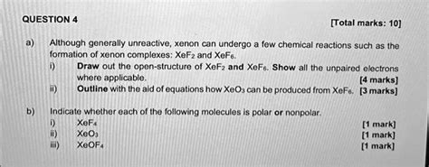 Solved Formation Of Xenon Complexes Xef2 And Xefe Draw Out The Open
