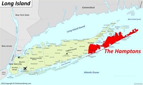 The Hamptons Map Long Island New York Usa Discover The Hamptons