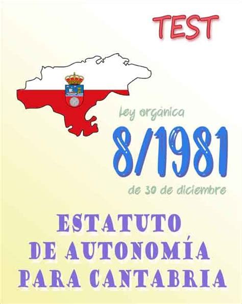 Test Gratis Estatuto Autonomía Para Cantabria 2025