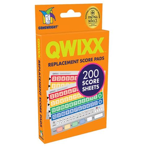 Qwixx Replacement Pads Gamewright