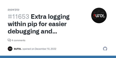Extra Logging Within Pip For Easier Debugging And Troubleshooting