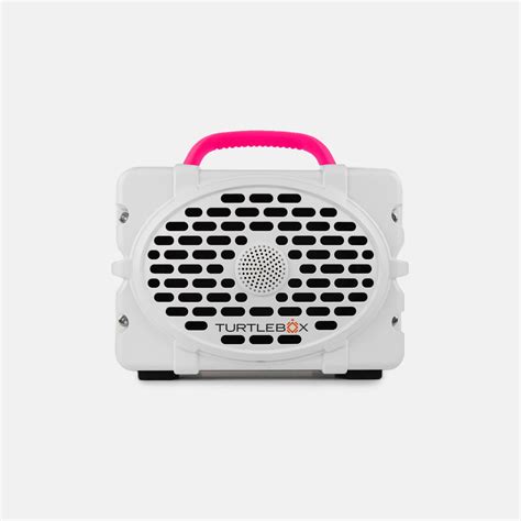 Turtlebox Audio Outdoor Speaker Gen 3 White Hot Pink Handle Dick
