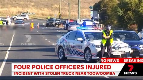 Queensland Police Officers Injured During Stolen Truck Chase Near