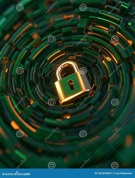 Technological Encryption Circuit System Concept Abstract Background