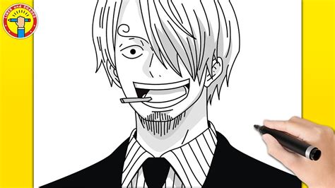 How To Draw Sanji Step By Step One Piece Easy Drawing Tutorial