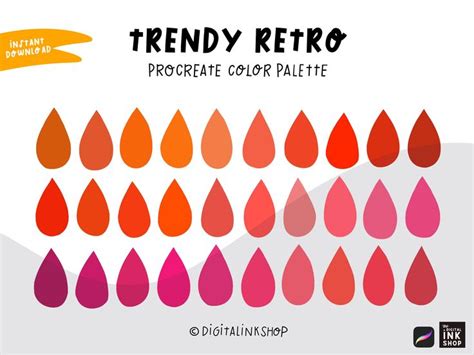 Procreate Color Palette Boho Colors Procreate Color Swatches Procreate Brushes Procreate Palette