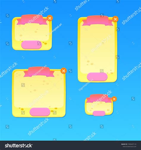Game Ui Set Windows Buttons Cheese Stock Vector Royalty Free 1999437119 Shutterstock
