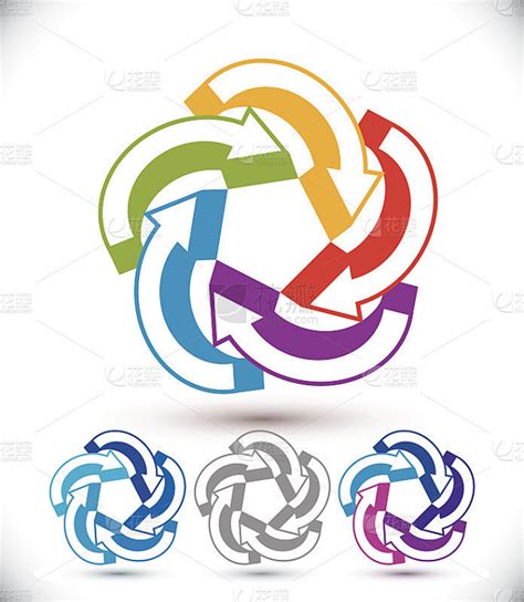 抽象箭头矢量符号矢量图形设计模板