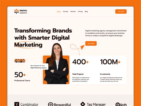 Digital Marketing Agency Landing Page Behance