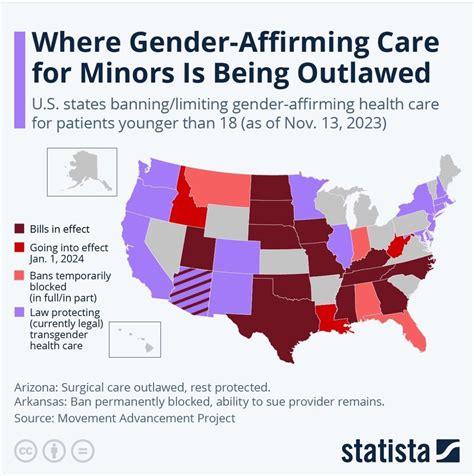Where Gender Affirming Care For Minors Is Being Maps On The Web