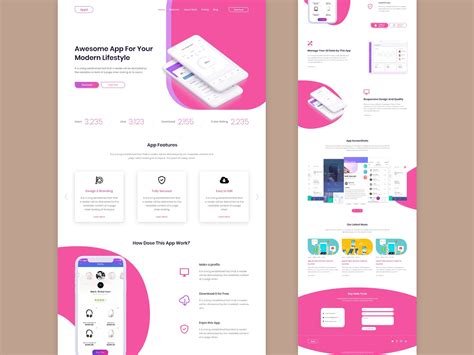 App Landing Page UI UX Design On Behance