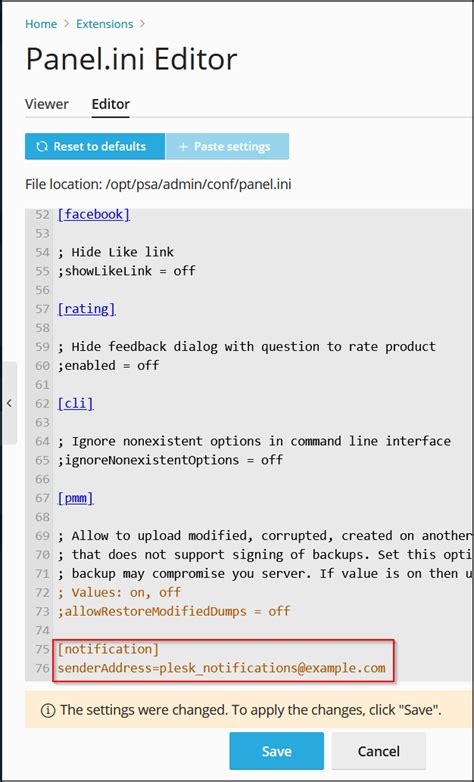 How To Change From Field In Plesk Email Notifications Sent To Clients Plesk