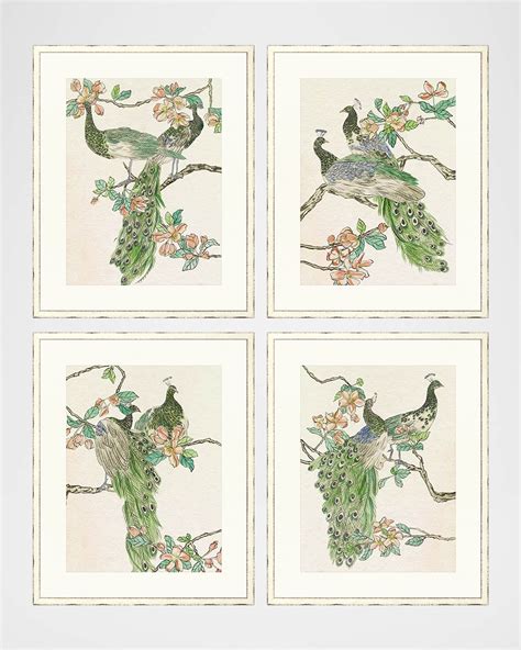 Emerald Peacock Giclee Wall Art Collection Neiman Marcus