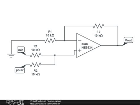 Noise Cancel Circuitlab