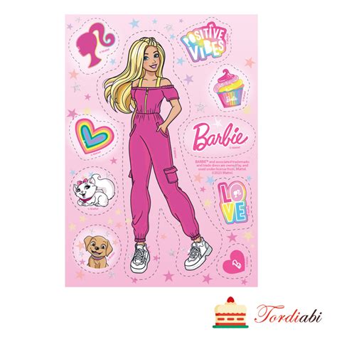 Barbie Eellõigatud Siluett Ja Logod 9 Tk Tordiabi