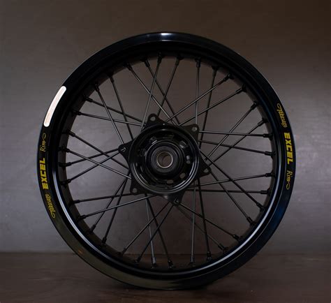 Excel Supermoto Wheels Black Ngr Hubs