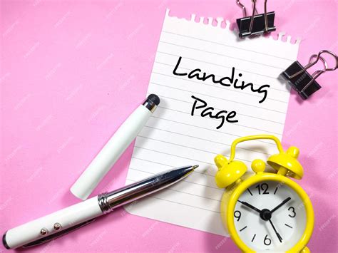 Premium Photo Business Concepttext Landing Page Writing On Notepaper
