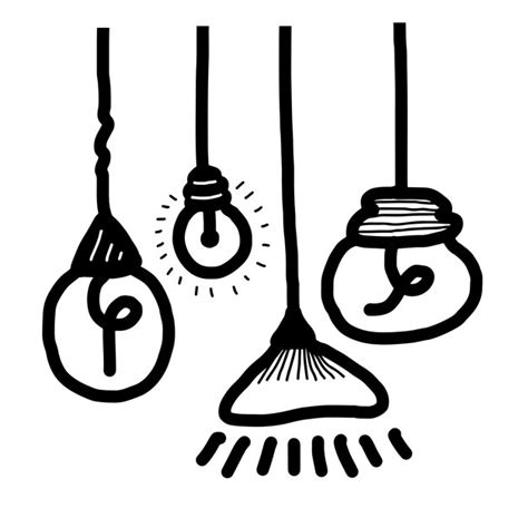 Premium Vector Hand Drawn Light Bulb Icons With Concept Of Idea