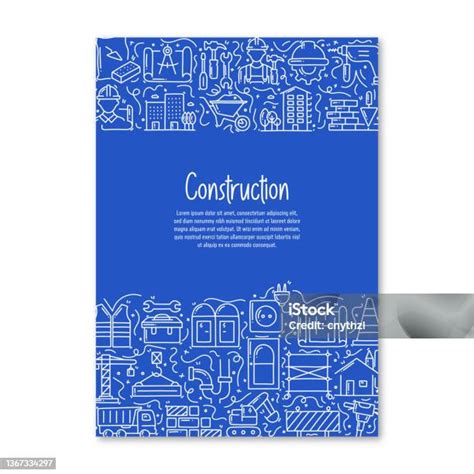 건설 및 건물 관련 개체 및 요소 손으로 그린 벡터 낙서 일러스트 레이션 컬렉션 포스터 다른 건축 및 건물 개체와 커버 템플릿 0명에 대한 스톡 벡터 아트 및 기타 이미지