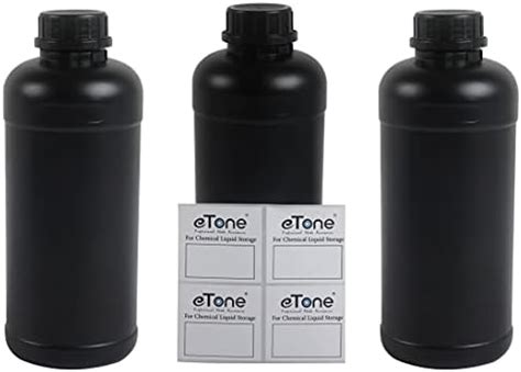 3x 1000ml Spherical Container Darkroom Chemical Storage Bottles Movie