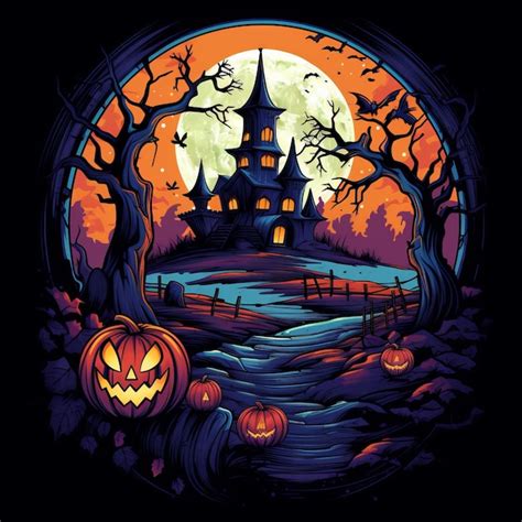 Colorful And Cute Halloween Clip Art In Vector Premium Ai Generated Image