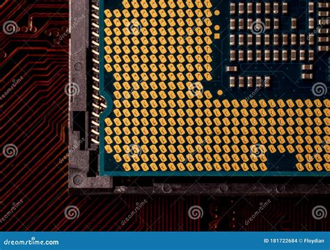 Close Up Photo Of Cpu Chip Stock Photo Image Of Dense