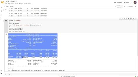 Python Intro To Mlr Ols In Statmodels Api Youtube