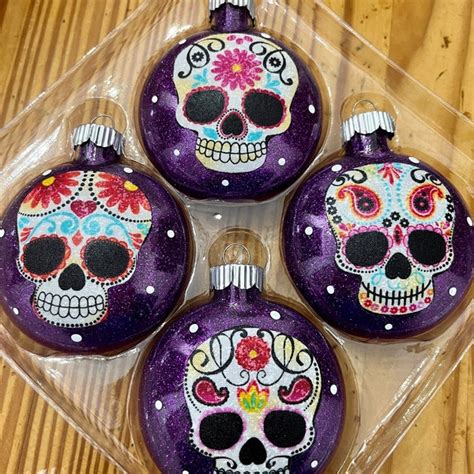 Sugar Skull Ornament Etsy