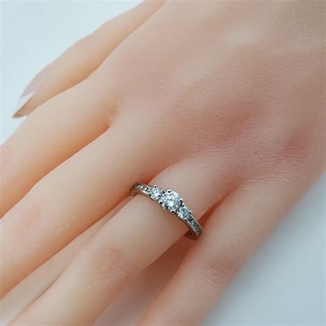 14 Karat White Gold Diamond Engagement Ring For Sale At 1stdibs