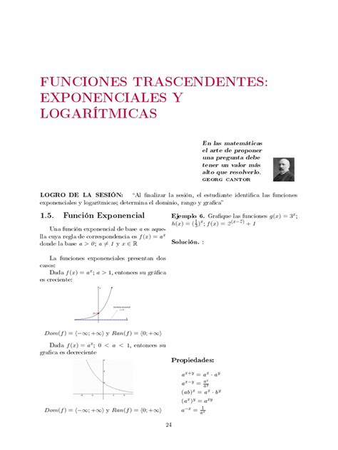 S04 S1 1 Funciones Exponenciales Y Logaritmicas Pdf Logaritmo