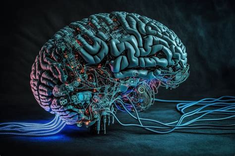 Brain Implanted With Artificial Inteligence Microchips Ai Brain Human Brain Implanted With Ai