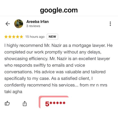 Mohammed Nazir On Linkedin 5 Stars For Our Servicesnazir Solicitors