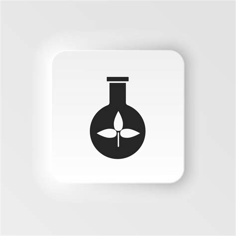 Biology Plants Bioengineering Neumorphic Style Vector Icon