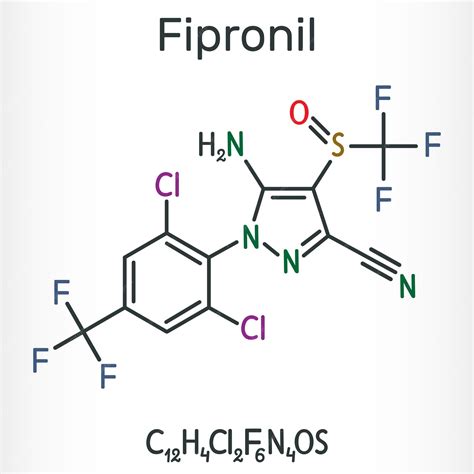 Premium Vector Fipronil Broadspectrum Insecticide Molecule