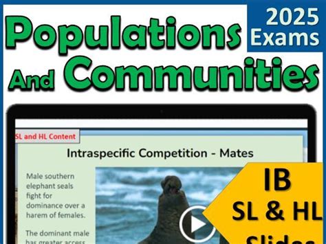 Ib Biology C4 1 Populations And Communities Ib Diploma First Exams