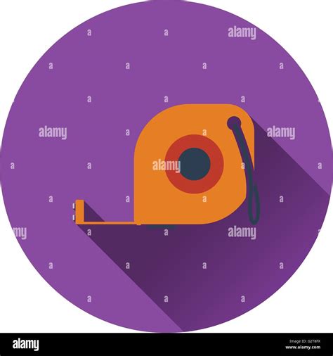 Icon Of Constriction Tape Measure Flat Design Vector Illustration Stock Vector Image And Art Alamy