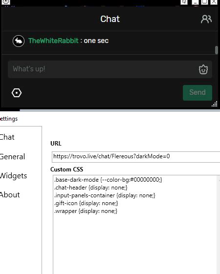 Custom CSS Not Working For Trovo Chat Issue Baffler Transparent Twitch Chat Overlay GitHub