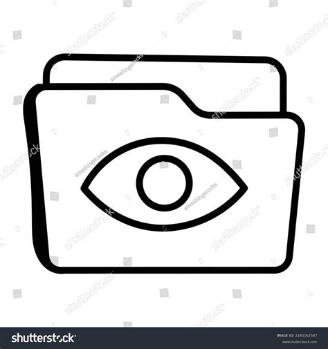 Data Folder Icon Sketchy Doodle Design Stock Vector Royalty Free
