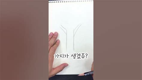 그림 잘 그린다는 소리 듣고싶어 나무 겁나 쉽게 그리는법 알려줌 그림 Art Drawing 나무그리기 Youtube