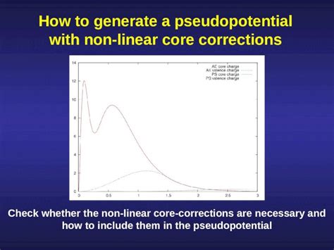 Ppt How To Generate A Pseudopotential With Non Linear Core