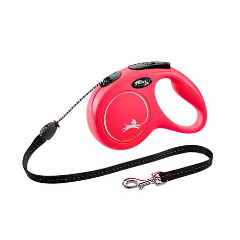 Flexi Correa Extensible New Classic Cordón Long Rojo