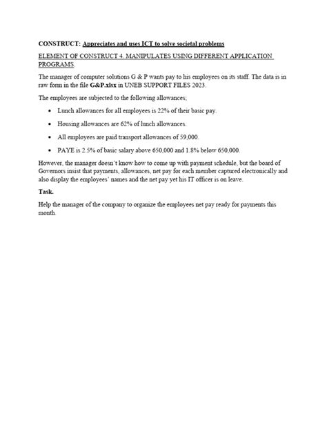 item one pdf application software spreadsheet