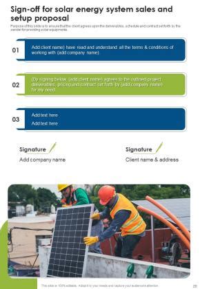Proposal For Solar Energy System Sales And Setup Example Document