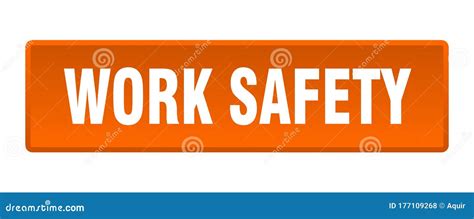Work Safety Button Work Safety Square Isolated Push Button Stock