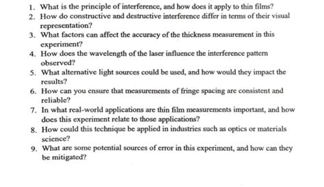 1 What Is The Principle Of Interference And How Does It Apply To Thin F