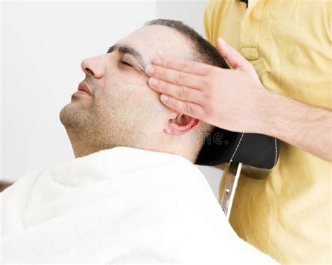 Facial Massage For Man In Barber Shop In Turkey Stock Image Image Of