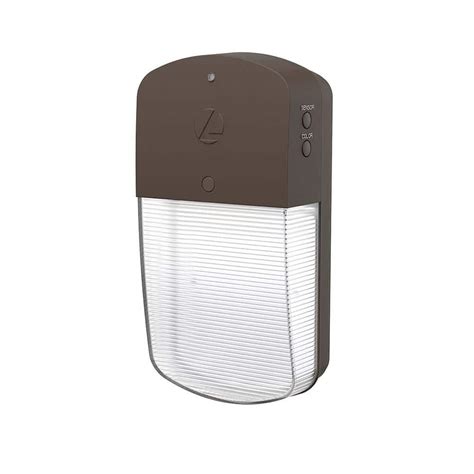 Lithonia Lighting Olwp Watt Equivalent Bronze Outdoor Integrated Led Wall Pack Light With