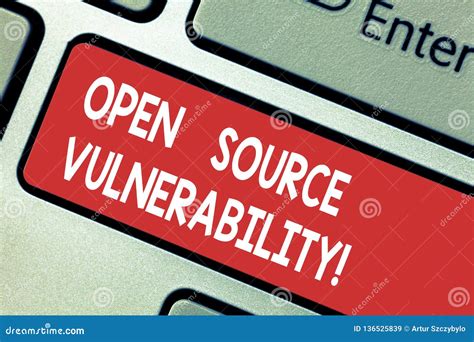 Text Sign Showing Open Source Vulnerability Conceptual Photo Publicized Exploits Are Open To