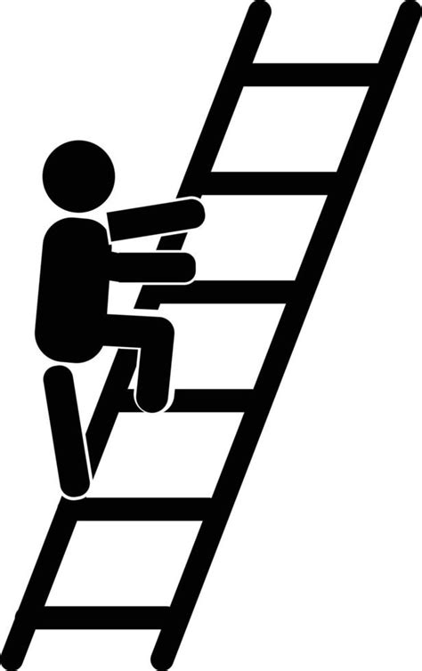 Climbing Ladder Vector Climb Ladder Silhouette Vector Images