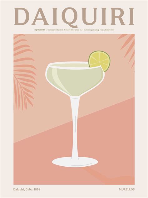 Daiquiri Cocktail Poster Murellos